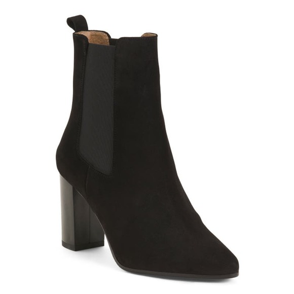Antonio De Faria | Shoes | Antonio De Faria Black Suede Chelsea Block ...